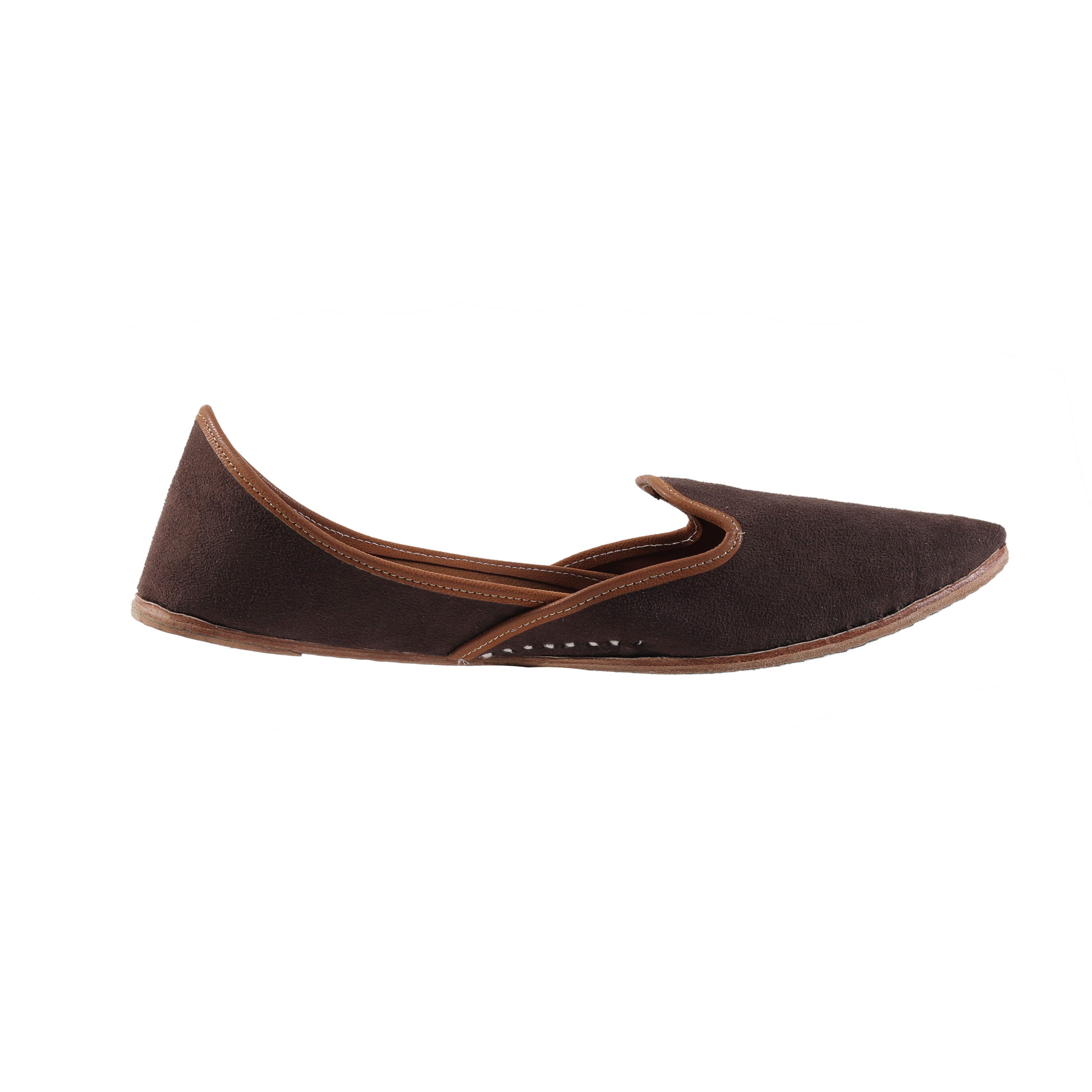 CHOCO COCO - BROWN SUEDE PLAIN JUTTI – Imlee Jaipur